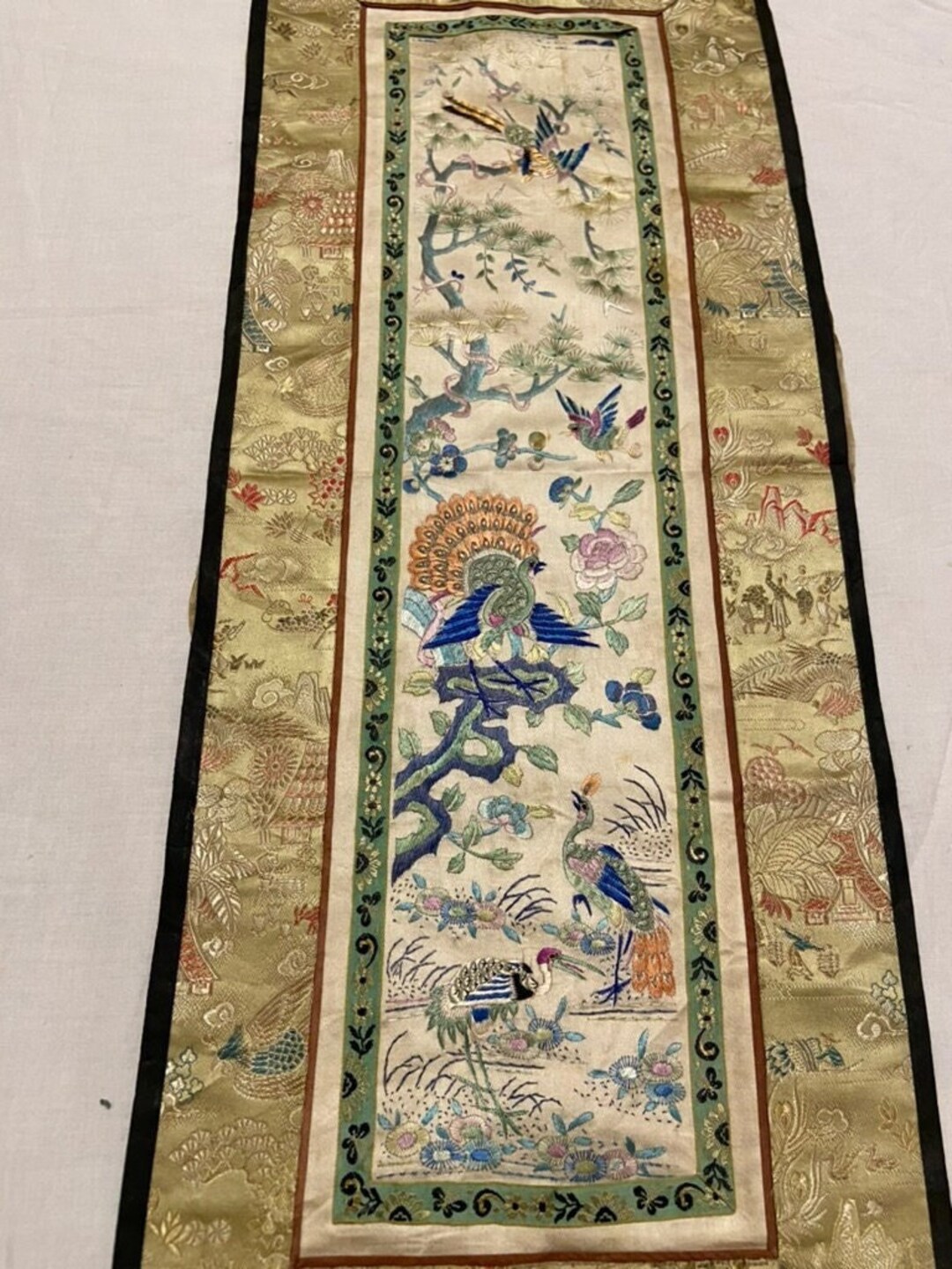 Antique Chinese Tapestry Antique Chinese Textile Wall Hanging Tapestry ...