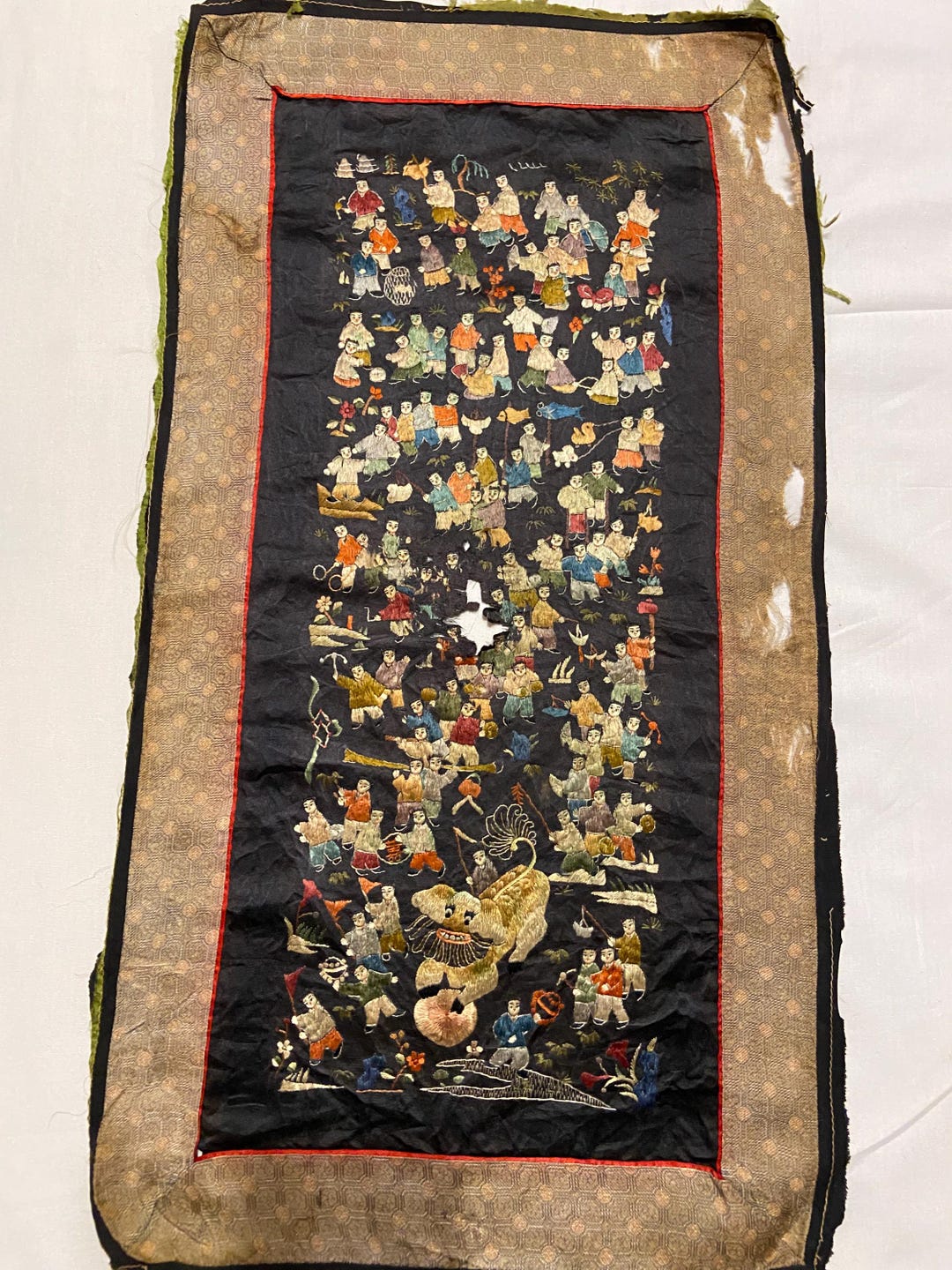 Antique Chinese Tapestry Antique Chinese Silk Textile Wall Hanging ...