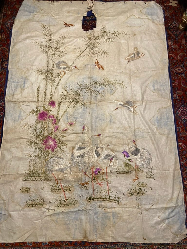 Antique Chinese Tapestry Antique Chinese Textile Wall Hanging Tapestry ...