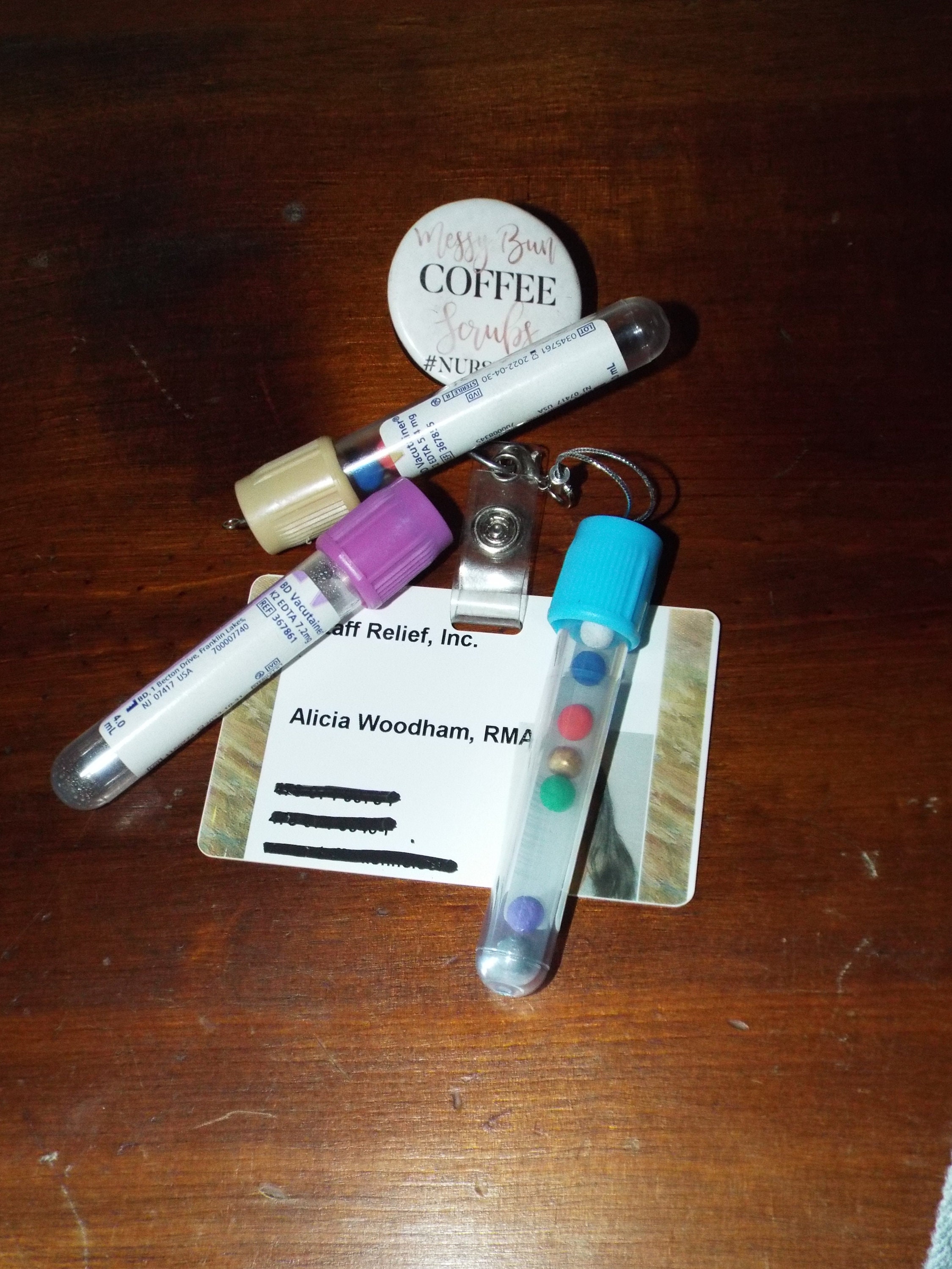 Order of Draw Blood Vials Keychain - Etsy