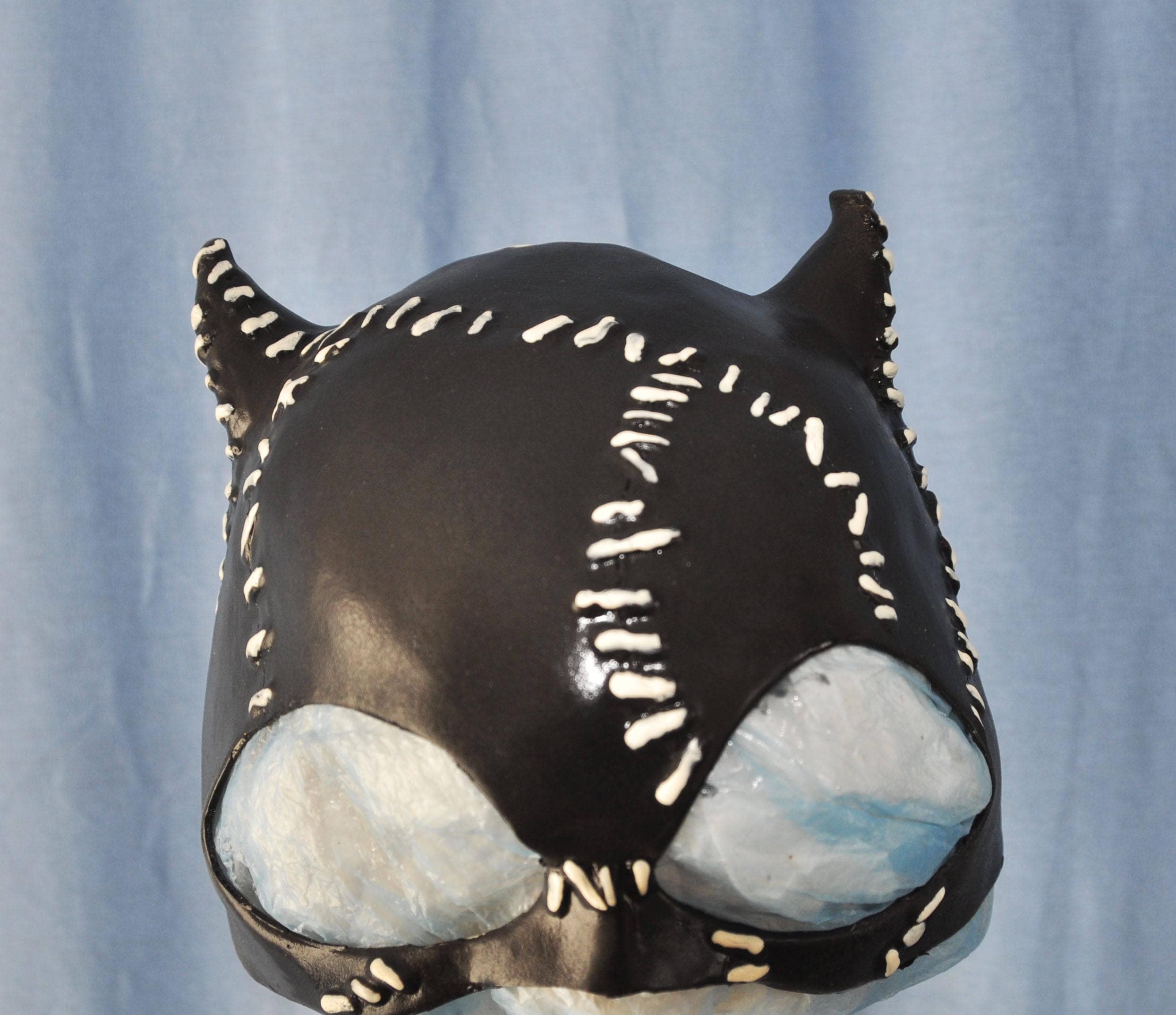 Catwoman Hood Meow Cat Woman Short Hood Foam Latex Mask Cosplay ...