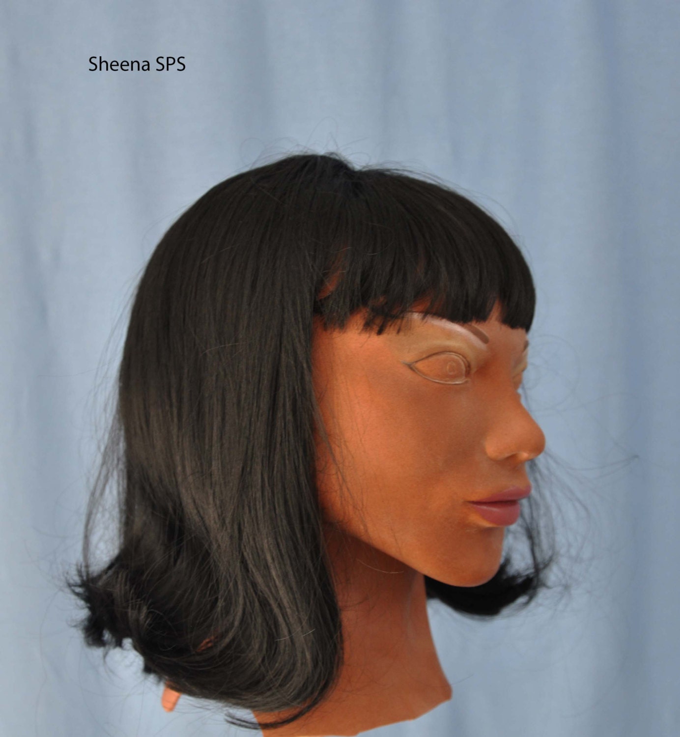 Female Mask Sheena Black Female Mask Cosplay Foam Latex Halloween Masks ...