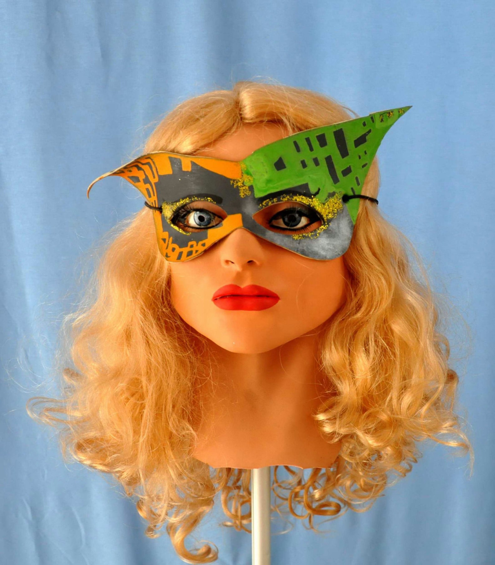 Jester Mardi Gras Carnival Mask Foam Latex Mask Cosplay Made in America ...