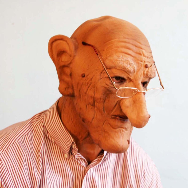 Realistic Old Man Mask - Etsy