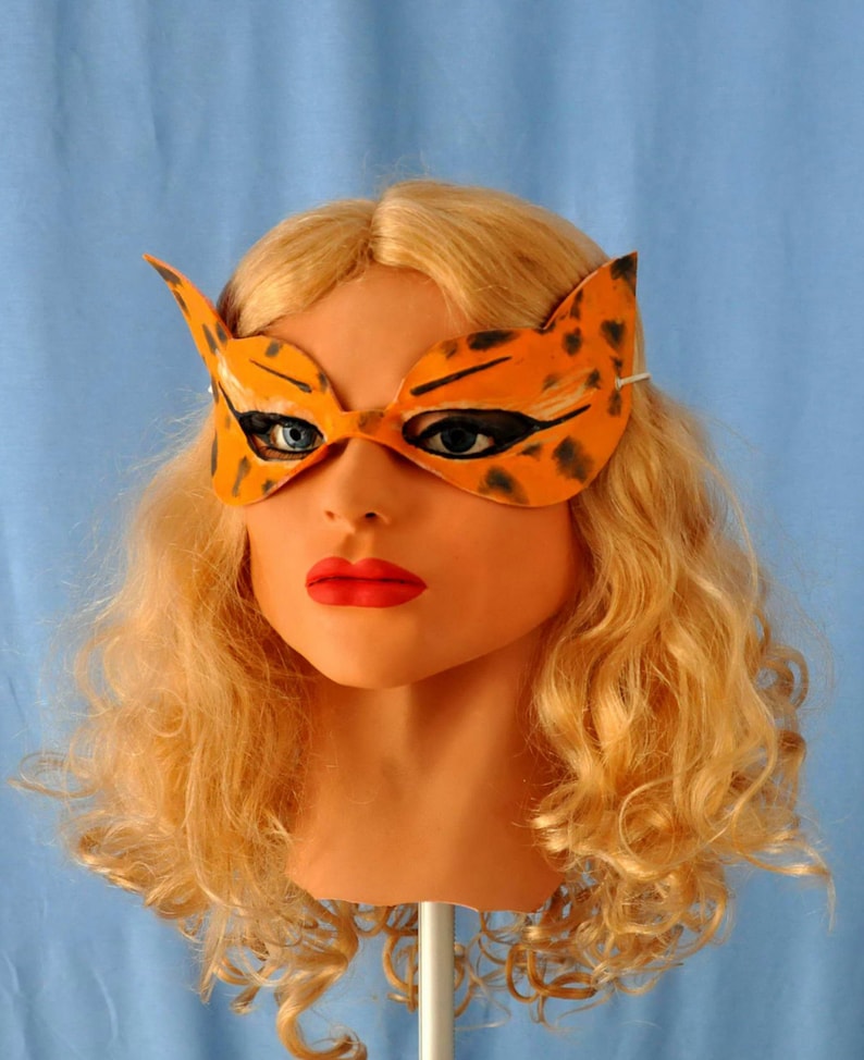 Leopard Mardi Gras Carnival Mask Foam Latex Mask Made in America - Etsy