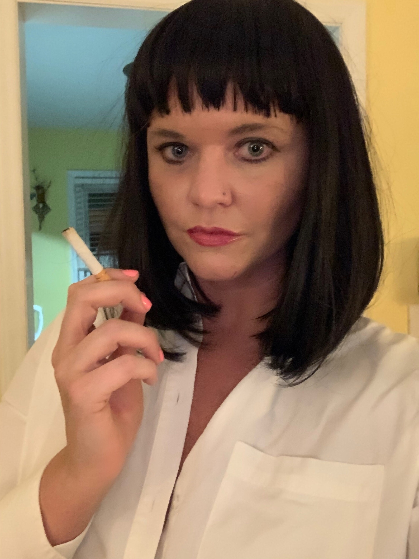 Mia Wallace Pulp Fiction Wig, Pageboy Style, Kanekalon Fibers High ...