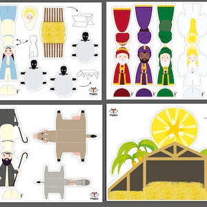 Printable PDF Paper Toy - Nativity - Cut and Fold Paper Toy - DIY Craft ...