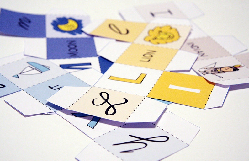 English Alphabet Cubes, Printable PDF Toy - DIY Craft Kit, Paper Toy ...
