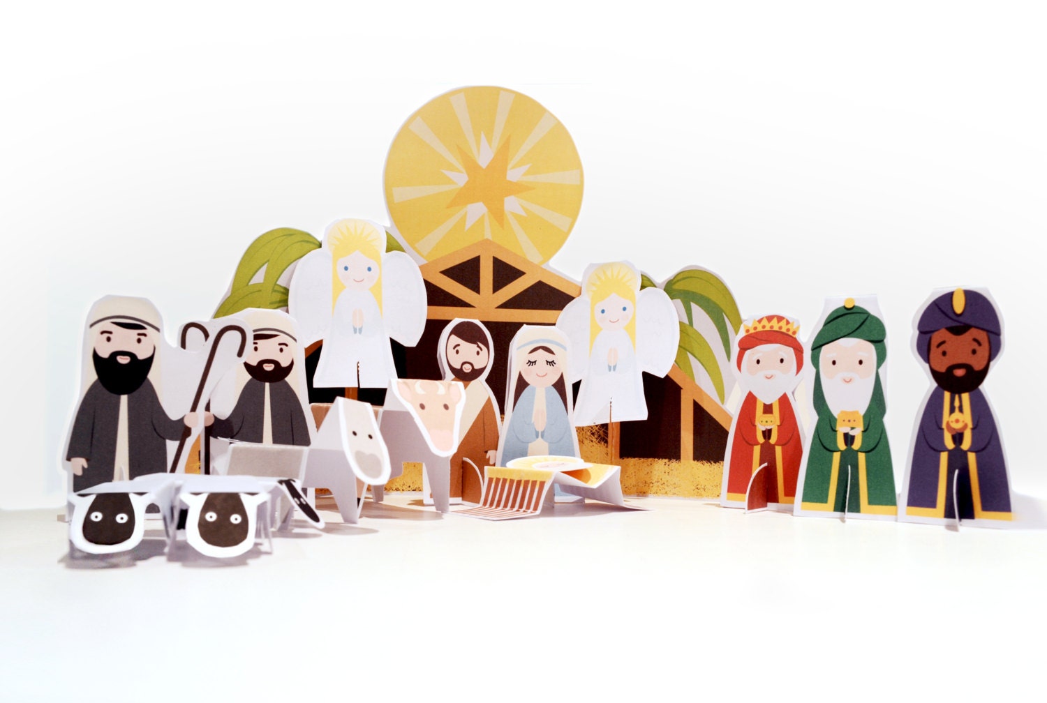 Printable PDF Paper Toy - Nativity - Cut and Fold Paper Toy - DIY Craft ...