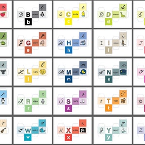 English Alphabet Cubes, Printable PDF Toy - DIY Craft Kit, Paper Toy ...