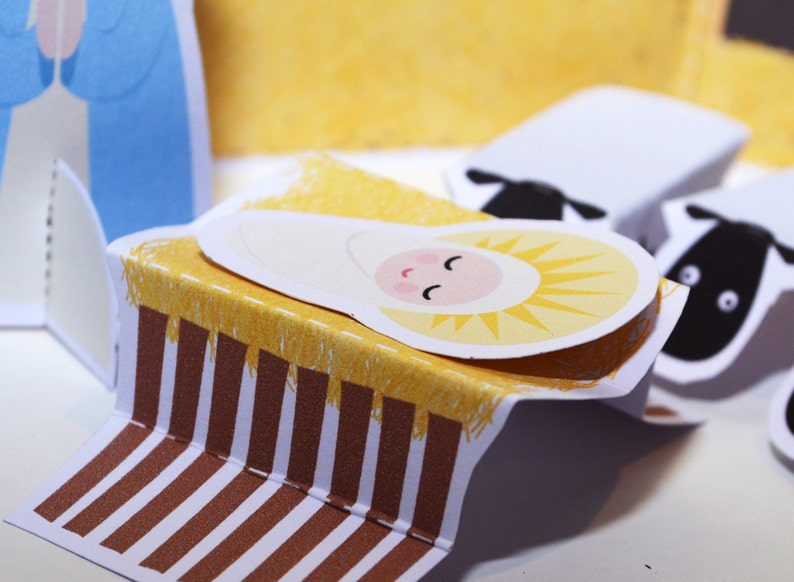 Printable PDF Paper Toy - Nativity - Cut and Fold Paper Toy - DIY Craft ...
