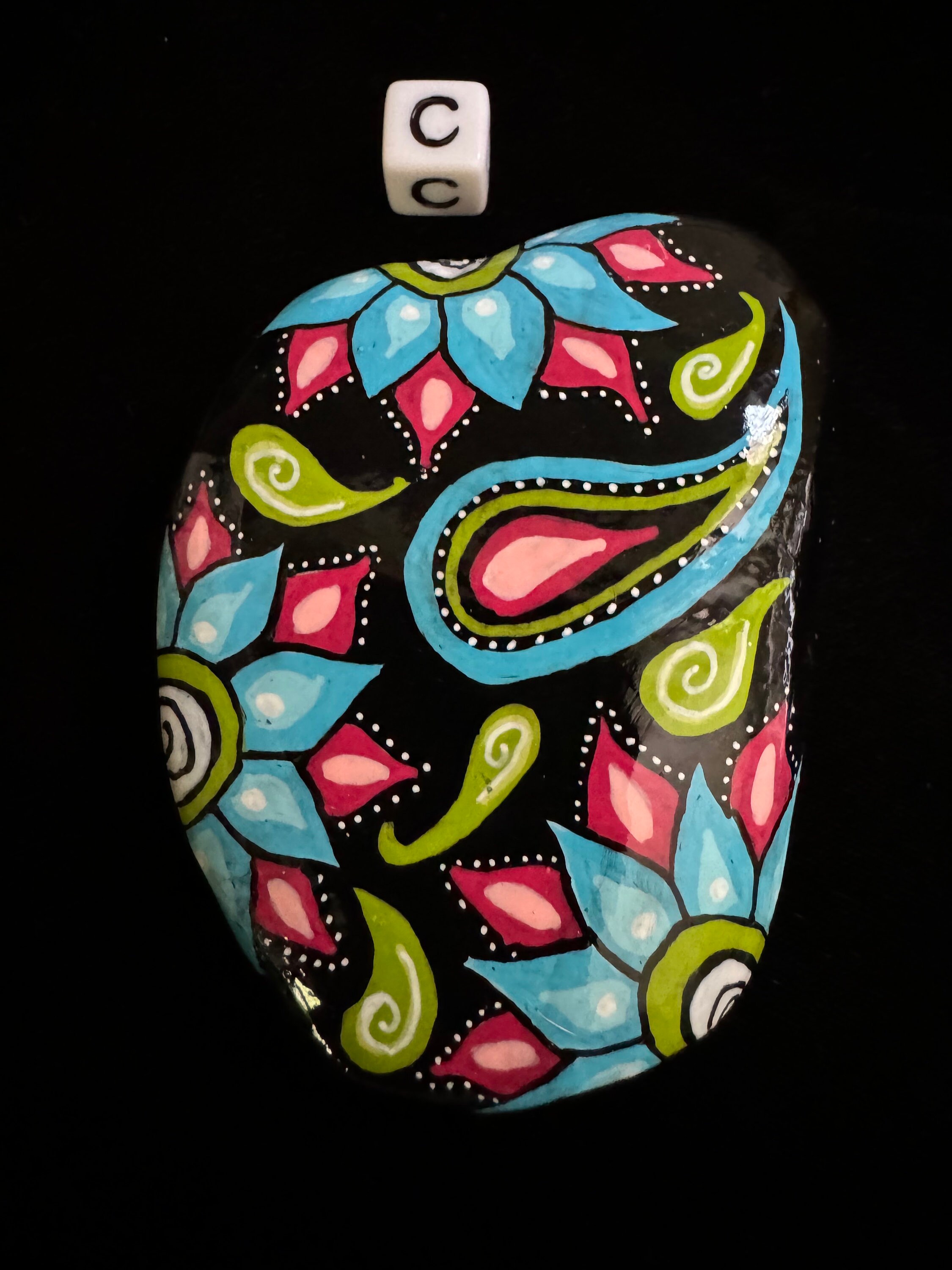 Painted Rocks, Whimsical Flowers, Lotus Flower Designs, Bold, Colorful ...