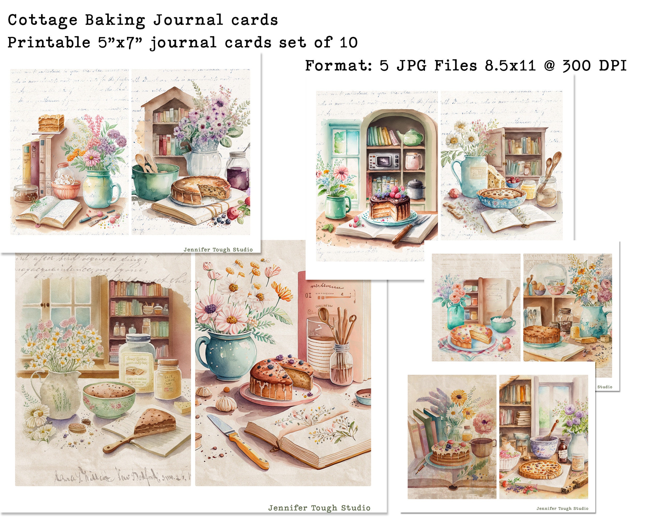 Cottage Baking Digital Collage Sheets Junk Journal Cards - Etsy