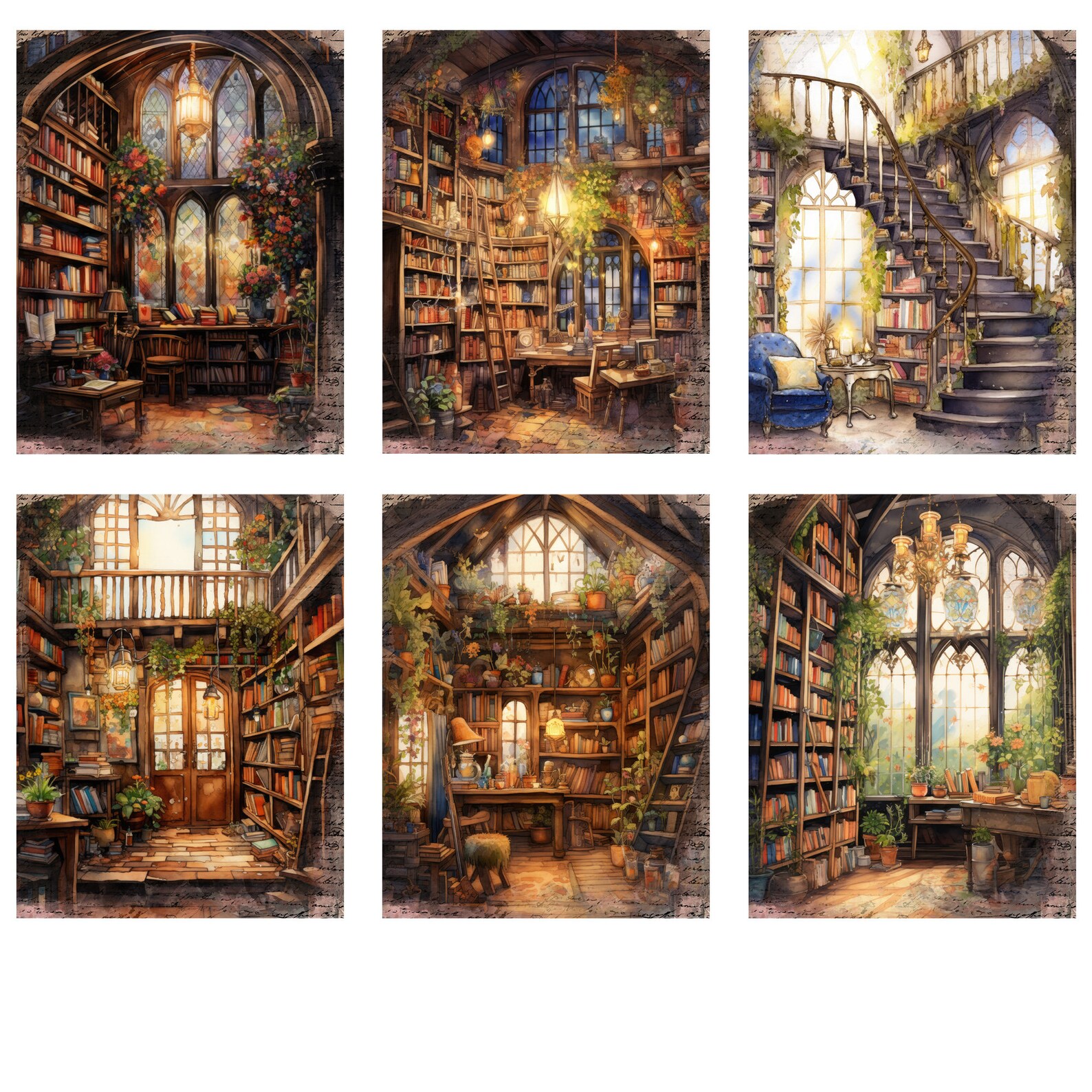 Ye Olde Book Shoppe 18 Printable Papers for Junk Journals - Etsy UK