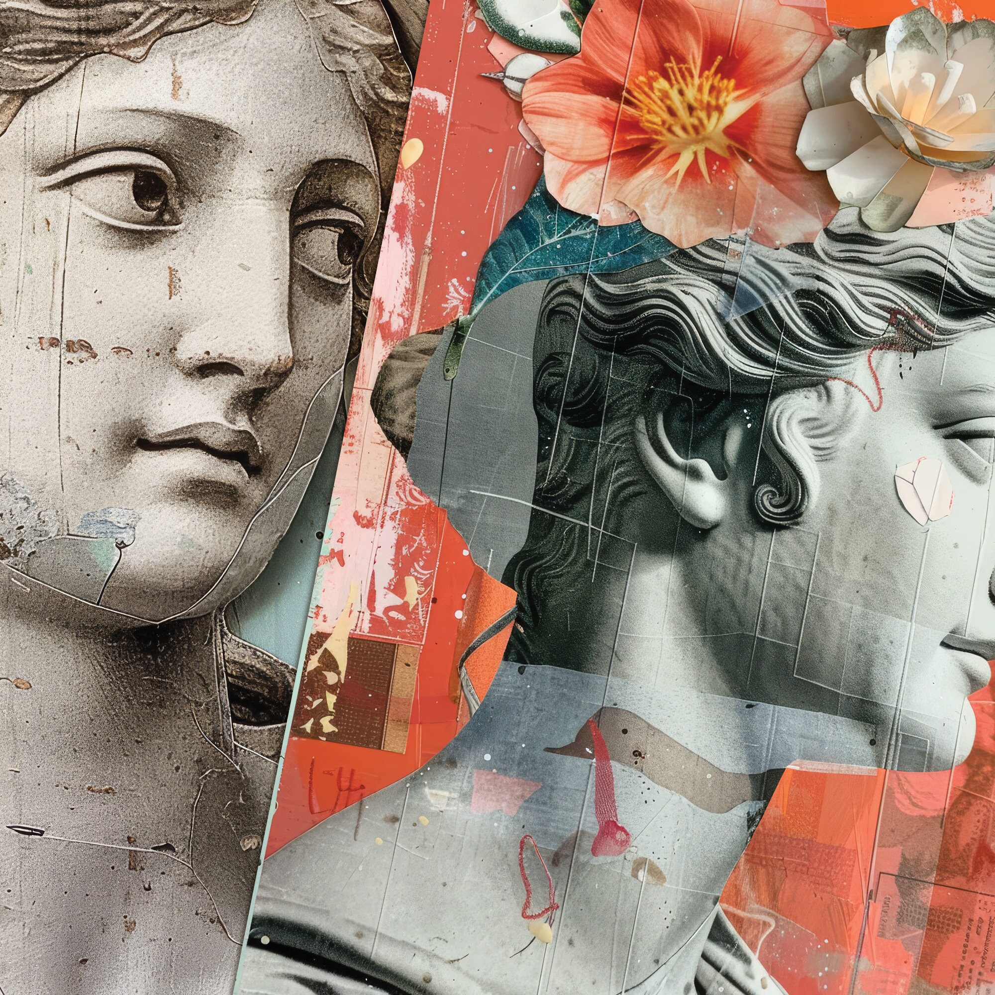 Goddess Diana Collage Digital Paper Pack Mythology Inspired Printable ...