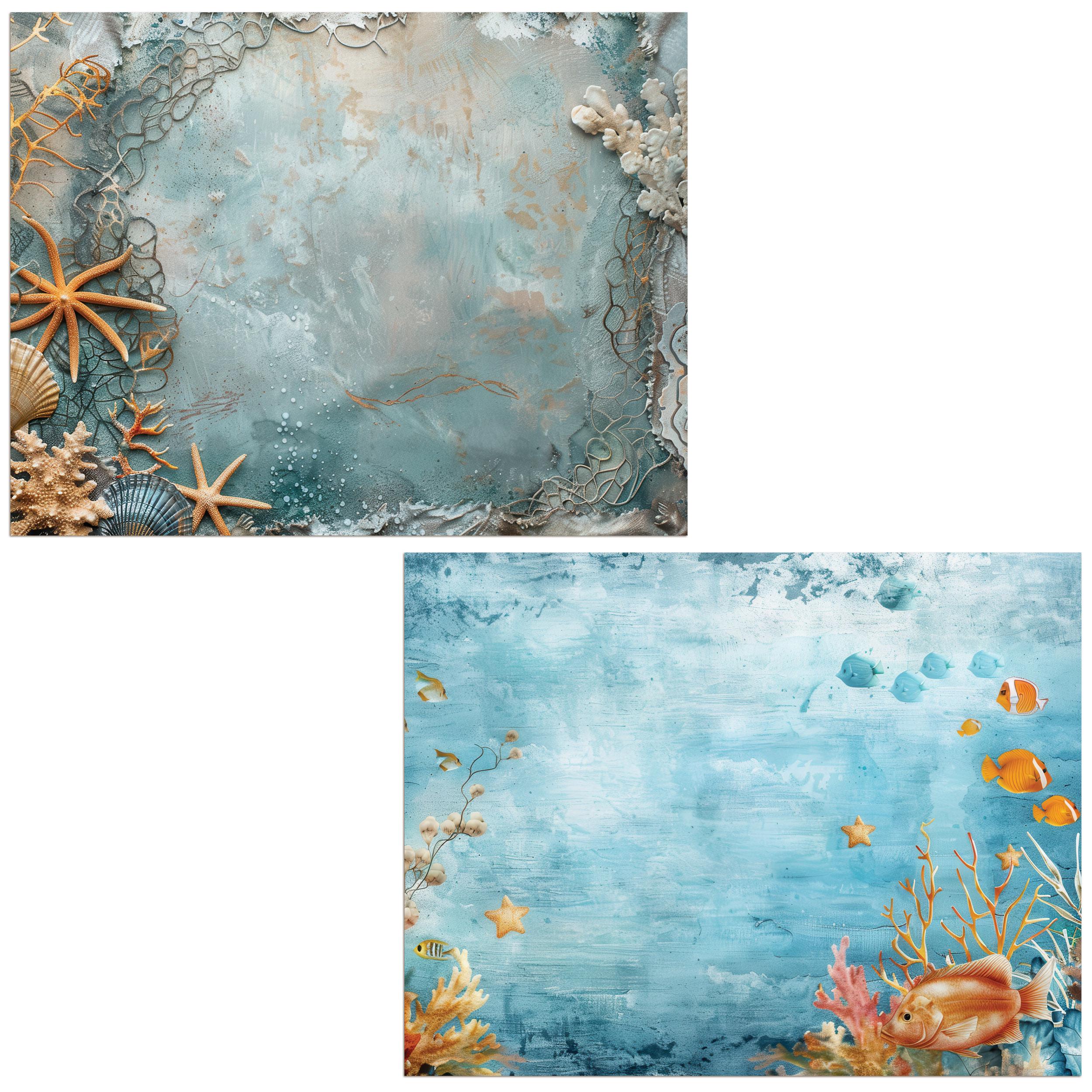 Coastal Digital Paper Pack: Ocean Scrapbook & Journal (digital Download ...