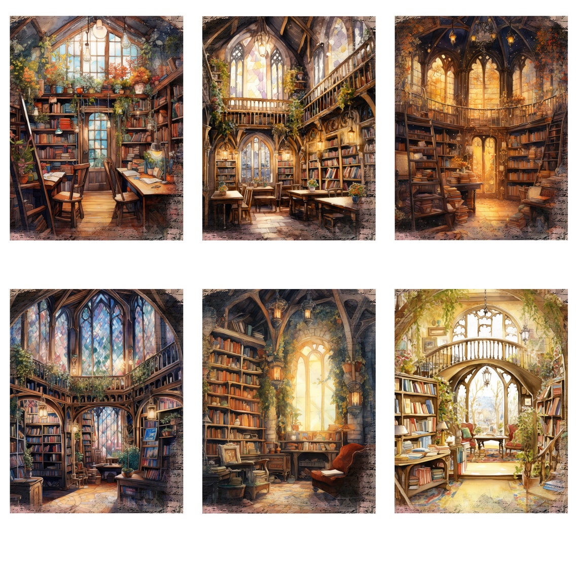 Ye Olde Book Shoppe 18 Printable Papers for Junk Journals - Etsy UK