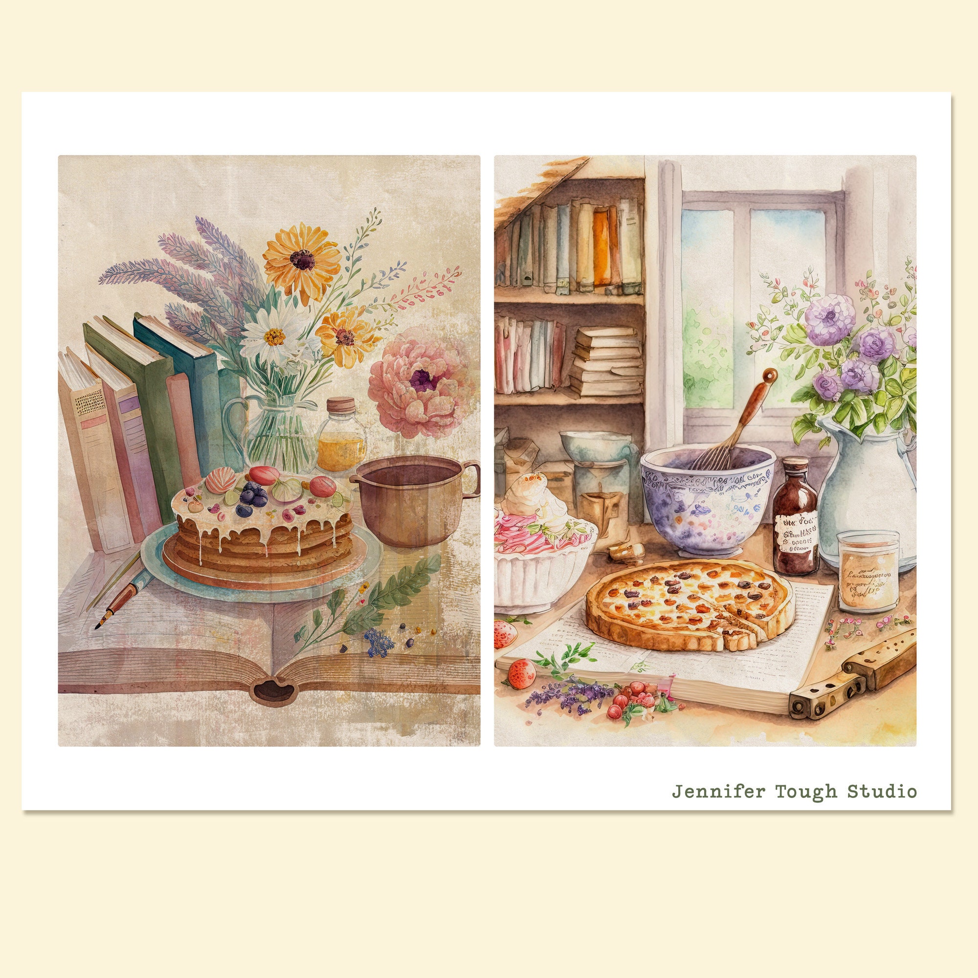 Cottage Baking Digital Collage Sheets Junk Journal Cards - Etsy