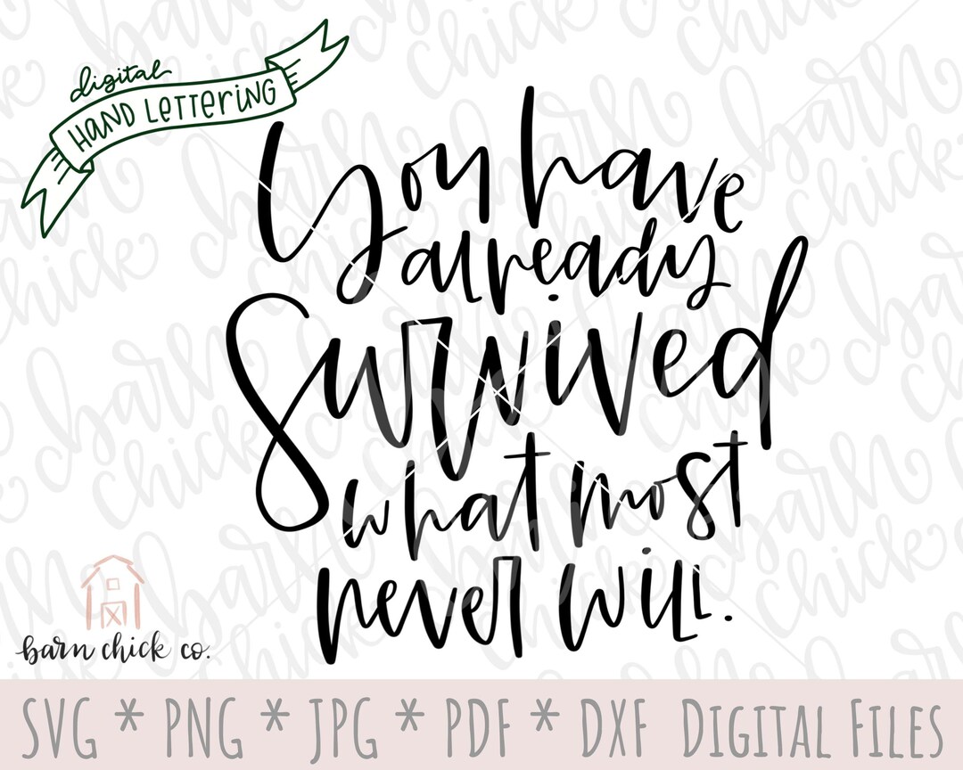 Survivor SVG Hand Lettered Trauma Hope PNG Cancer Abuse - Etsy