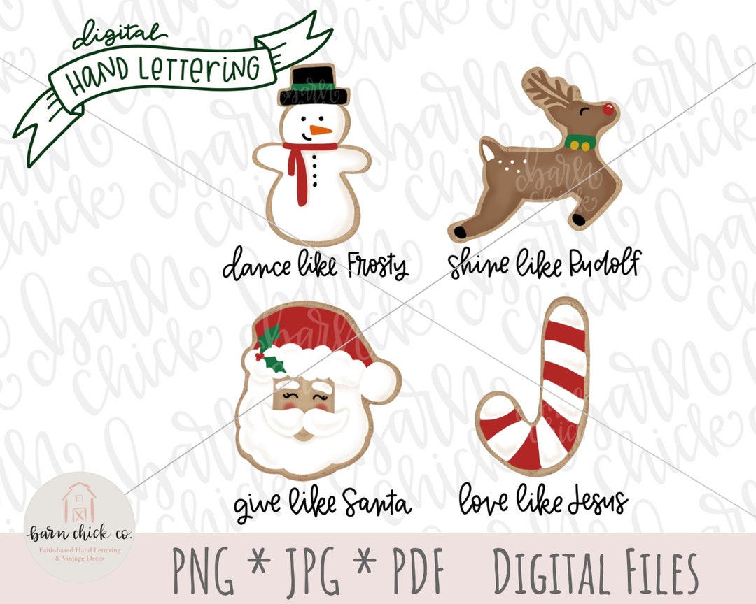 Christian Christmas Cookie PNG Design | Sublimation Digital Files ...