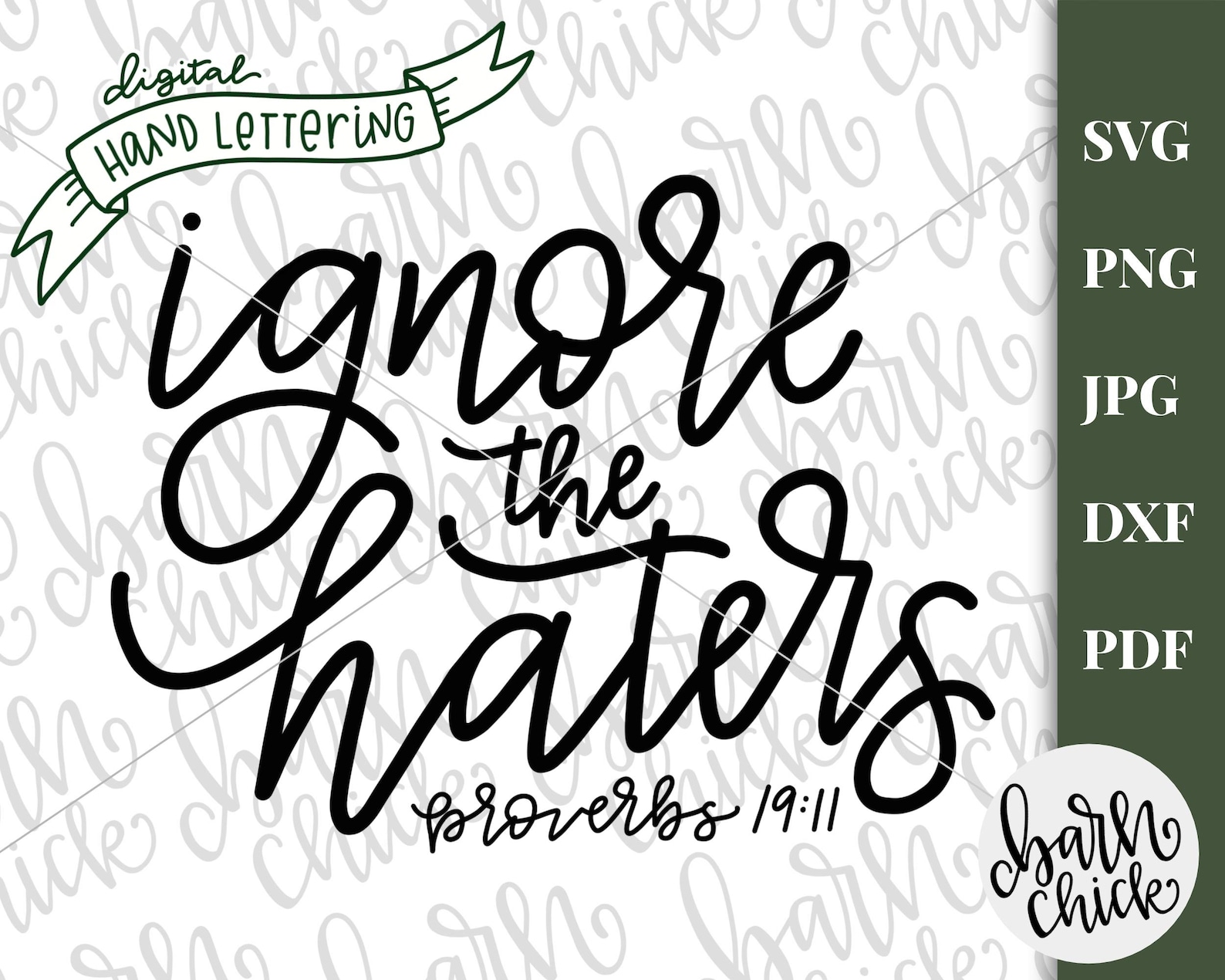 Ignore the Haters SVG Proverbs Kindness Unisex hand | Etsy