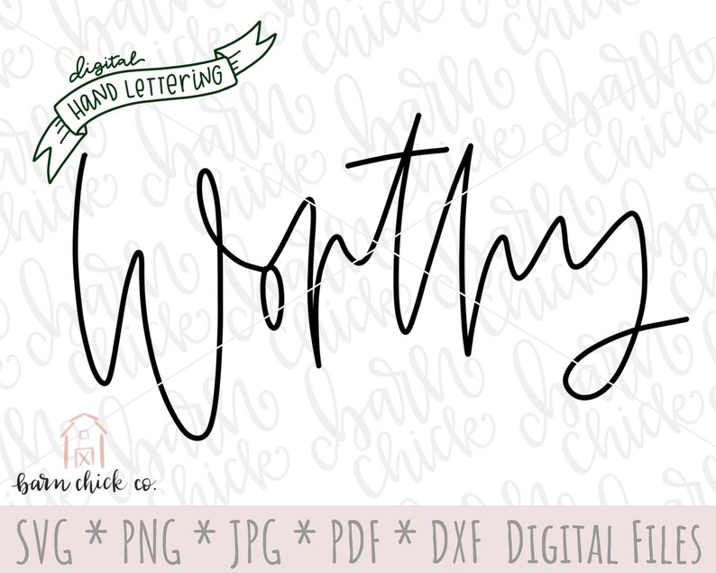 Christian SVG worthy Hand Lettered SVG PNG | Etsy