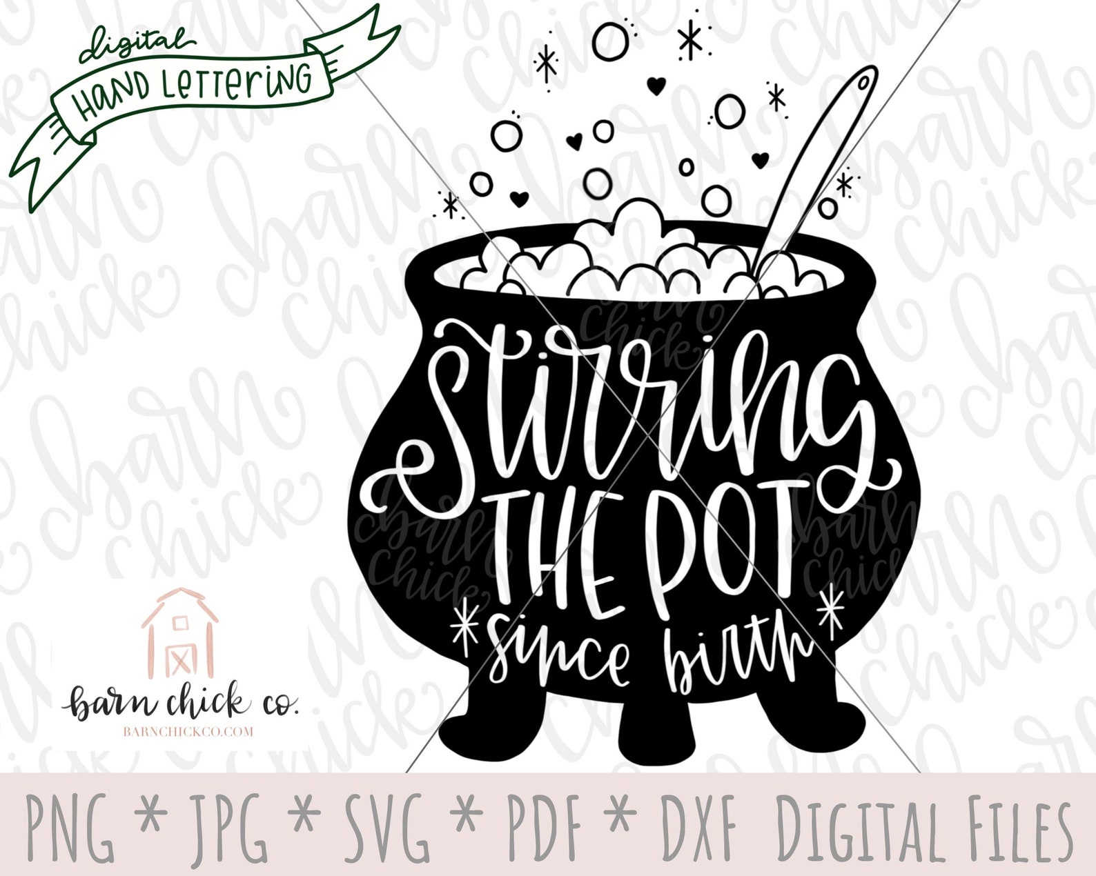 Halloween SVG | Stirring the Pot Since Birth Witch Caldron | Hand ...