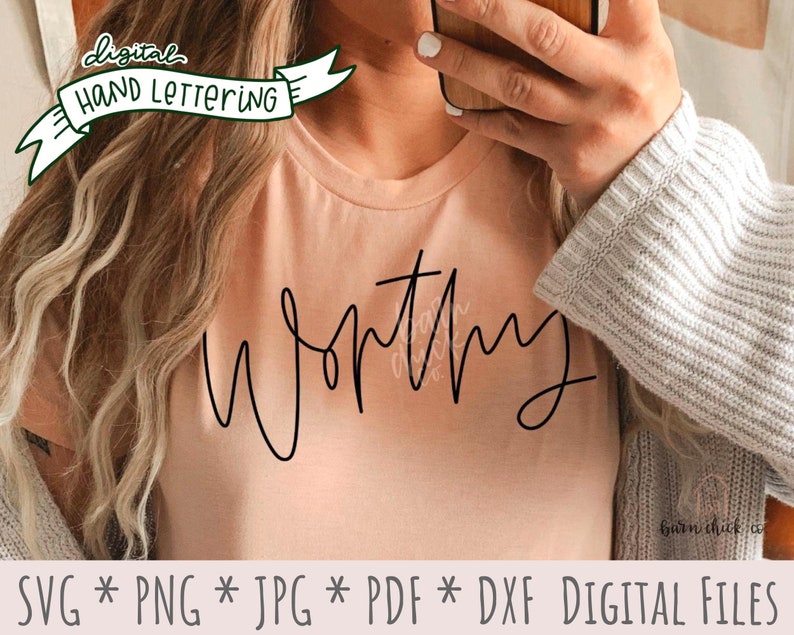 Christian SVG worthy Hand Lettered SVG PNG | Etsy