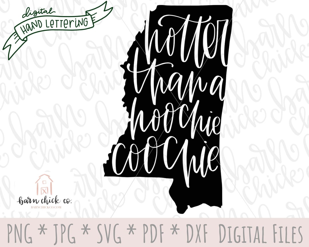 Hand Lettered Country Music SVG | Hotter Than a Hoochie Coochie ...