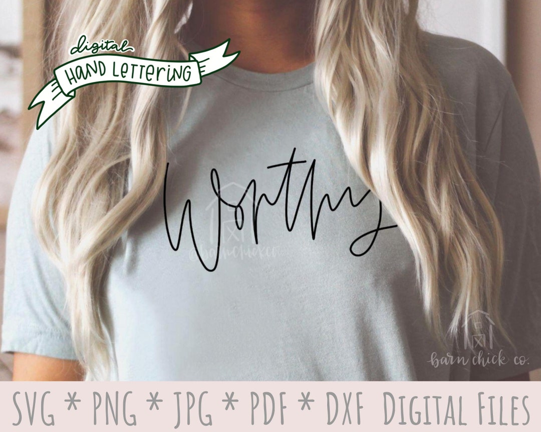 Christian SVG worthy Hand Lettered SVG PNG - Etsy