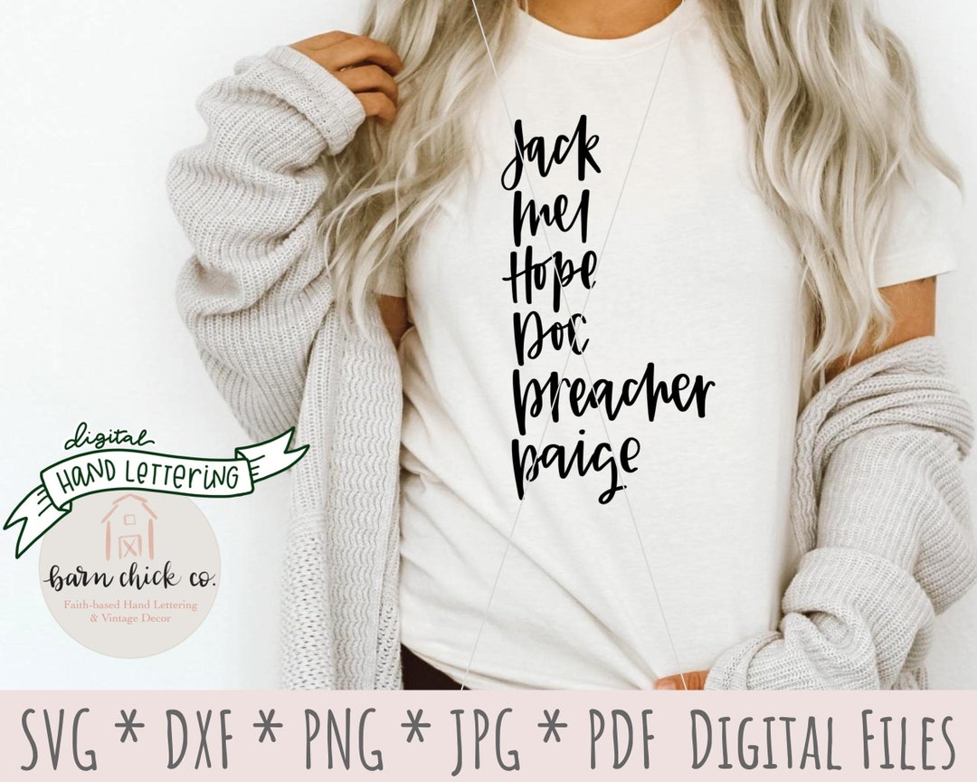 Virgin River SVG or PNG Hand Lettered Jack and Mel Sublimation Shirt ...