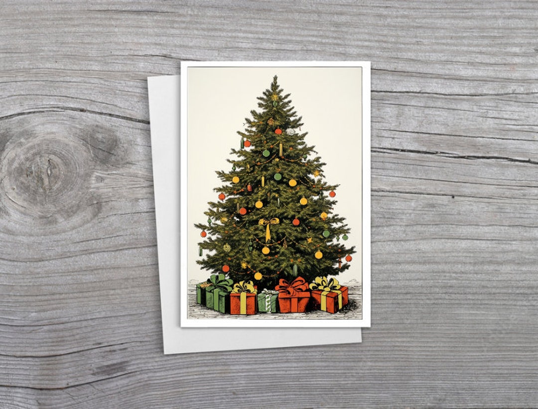 Christmas Tree Card Printable Christmas Tree Card Gift - Etsy