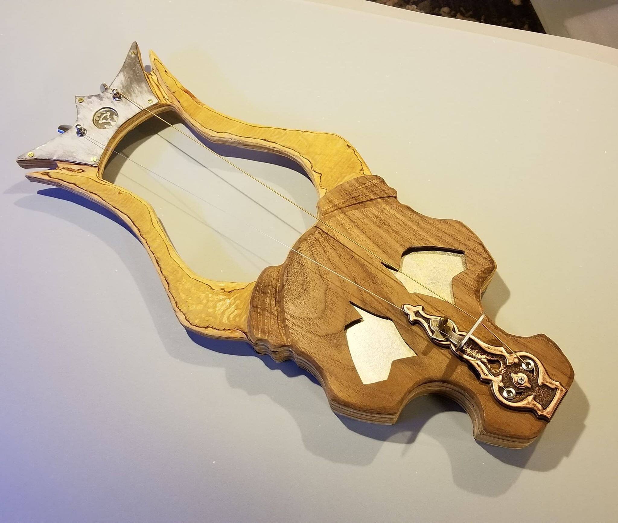 Death Metal Lyre an Acoustic 2 String Lyre - Etsy