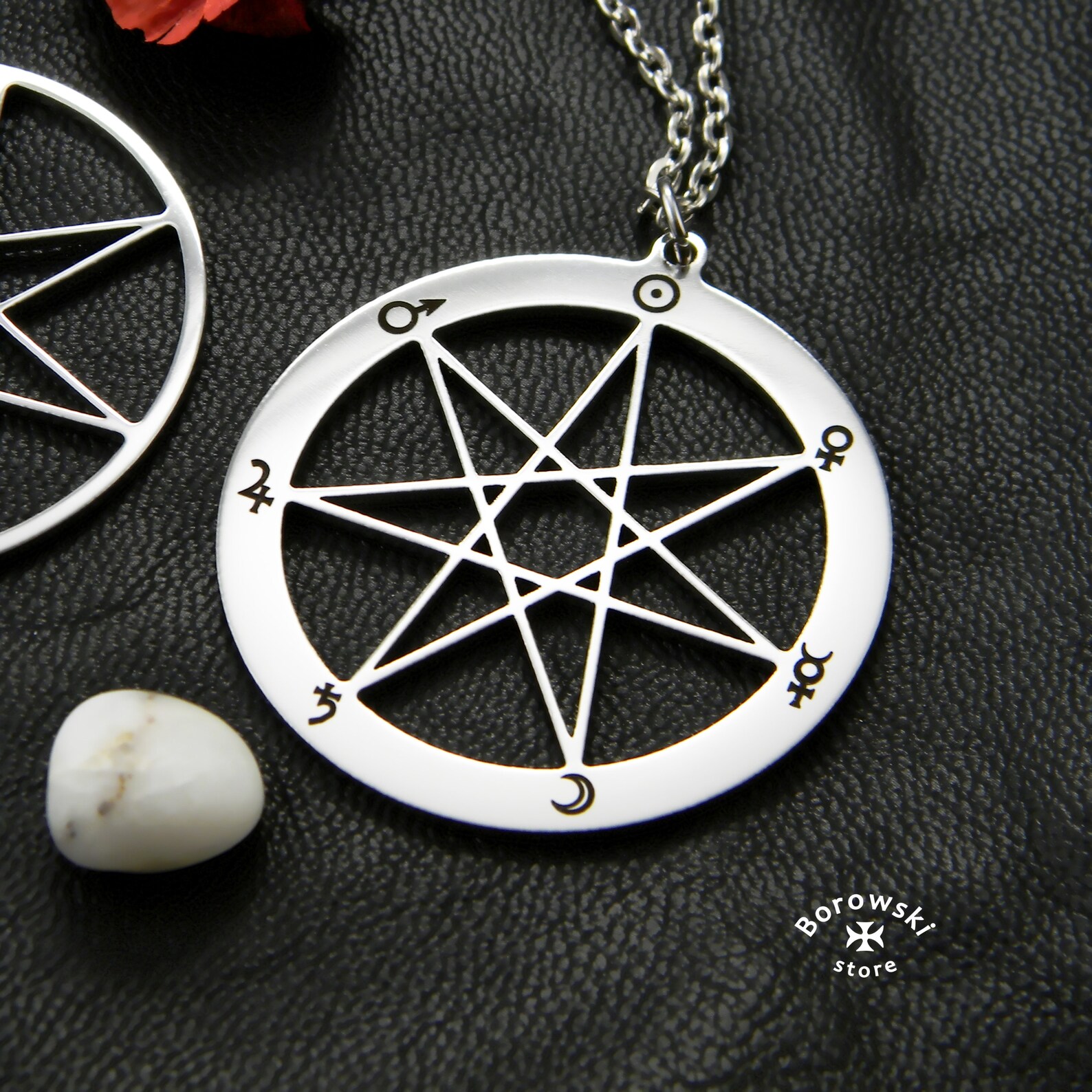 Heptagram Symbol pendant-Planetary Septagram 7 Pointed | Etsy