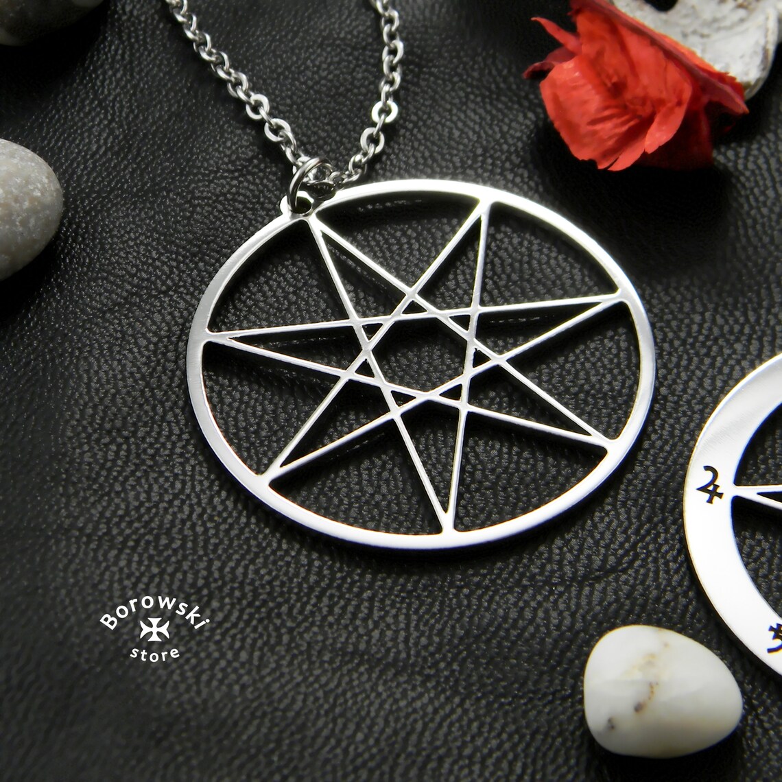 Heptagram Symbol pendant-Planetary Septagram 7 Pointed | Etsy