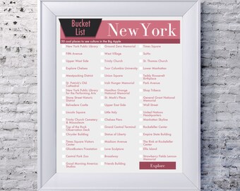Bucket List Philadelphia Bucket List in Your Choice of COLOR | Etsy