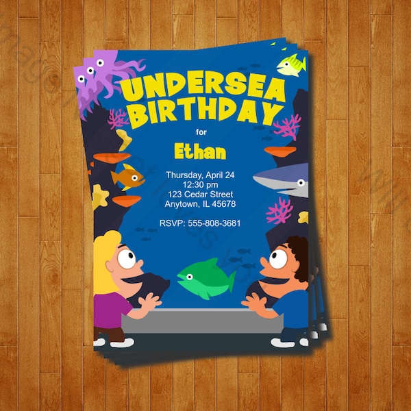 Aquarium Invitation - Etsy