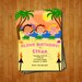 Hawaiian Luau Party Invitation - Printable Birthday Invite for a Tiki ...