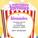 Popcorn Party Invitation - Printable Birthday Invite for a Movie or ...