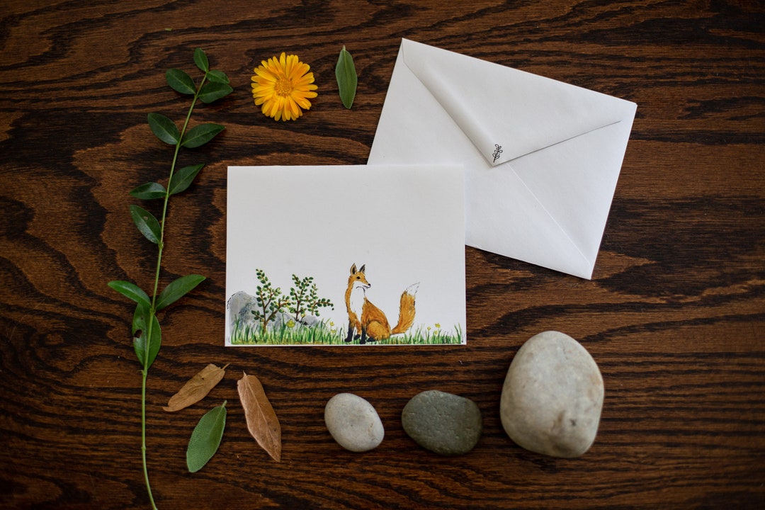 Woodland Fox Cards |handmade|original Art|flowers|nature|plants ...