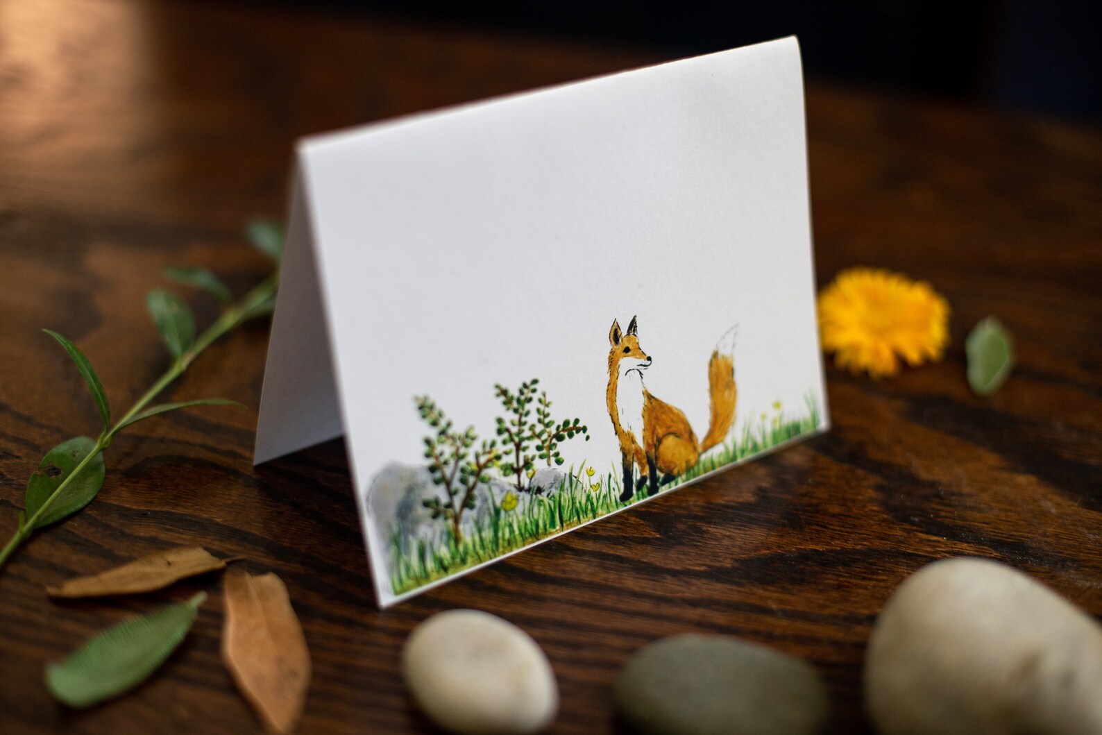 Woodland Fox Cards |handmade|original Art|flowers|nature|plants ...