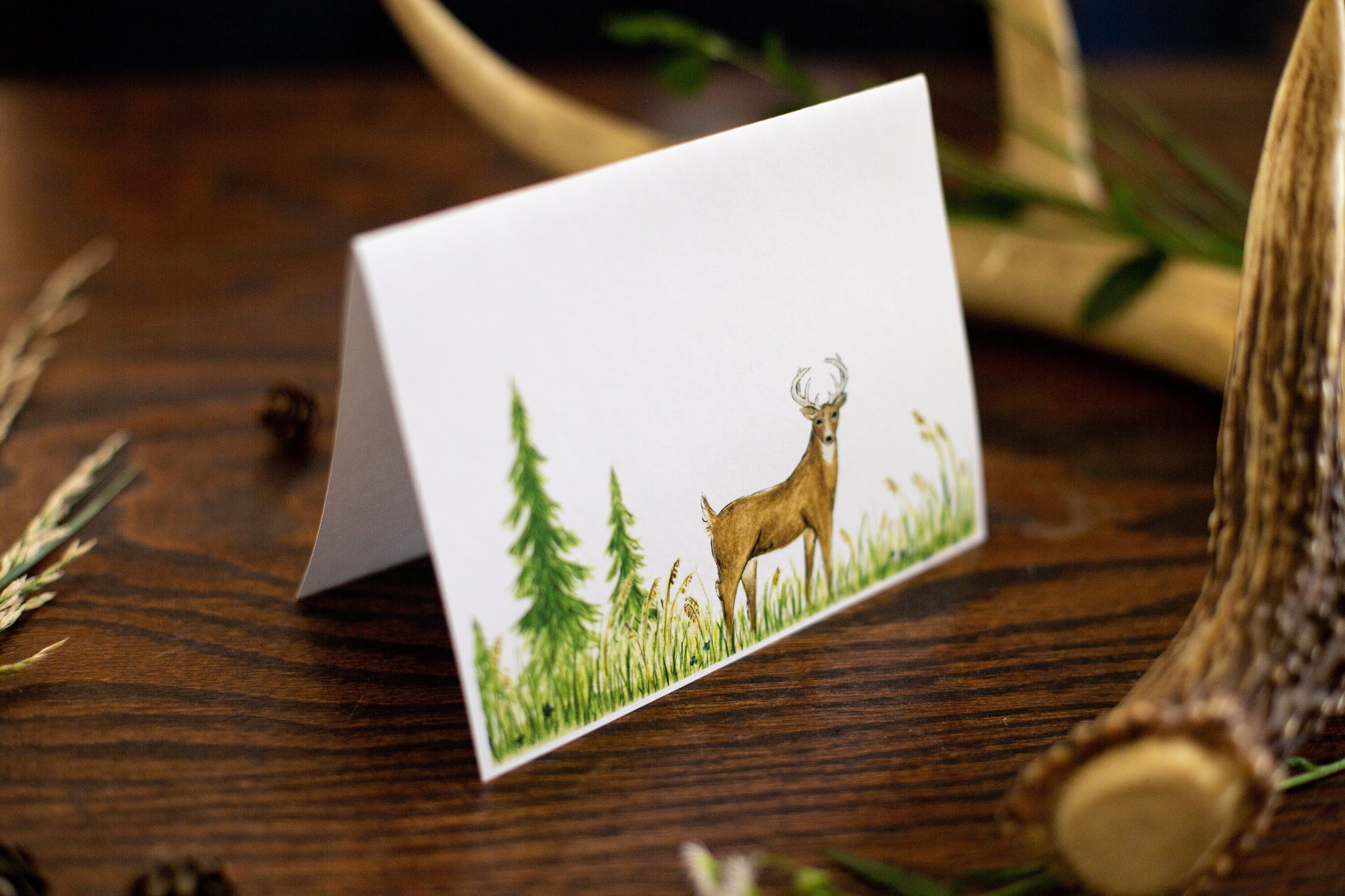 Woodland Whitetail Deer Cards handmadeoriginal ...