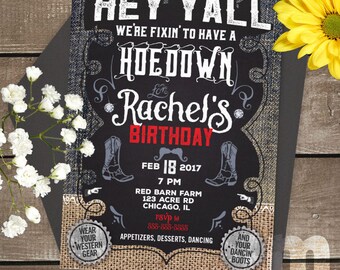 Hoedown invitation | Etsy
