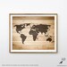 Rustic Wood Large World Map Poster Wood Wall Art Print Gifts | Etsy