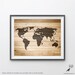 Rustic Wood Large World Map Poster Wood Wall Art Print Gifts | Etsy