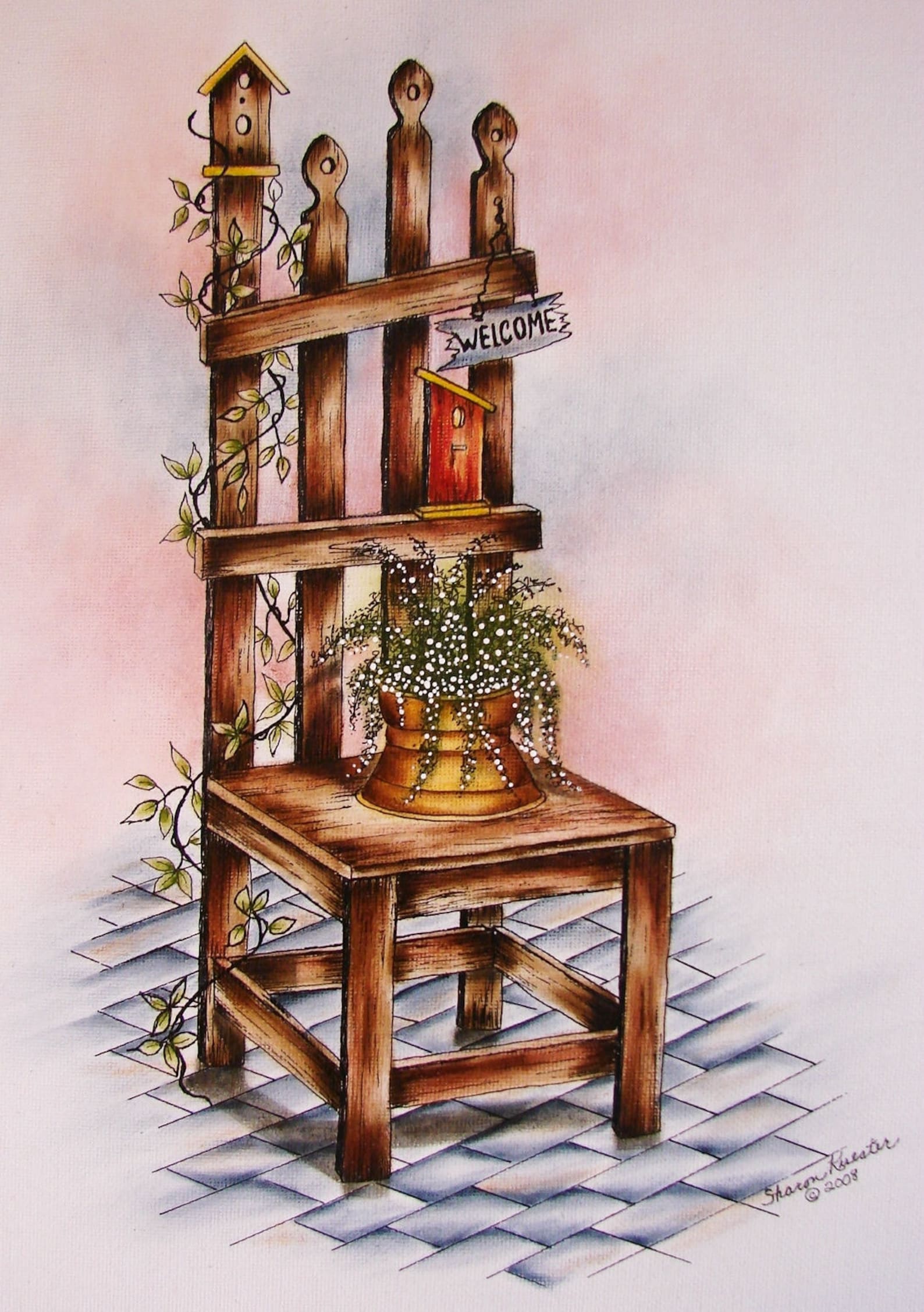 E PACKET Pen & Ink Oil Rouging - Still Life Painting Pattern, Art Kit ...