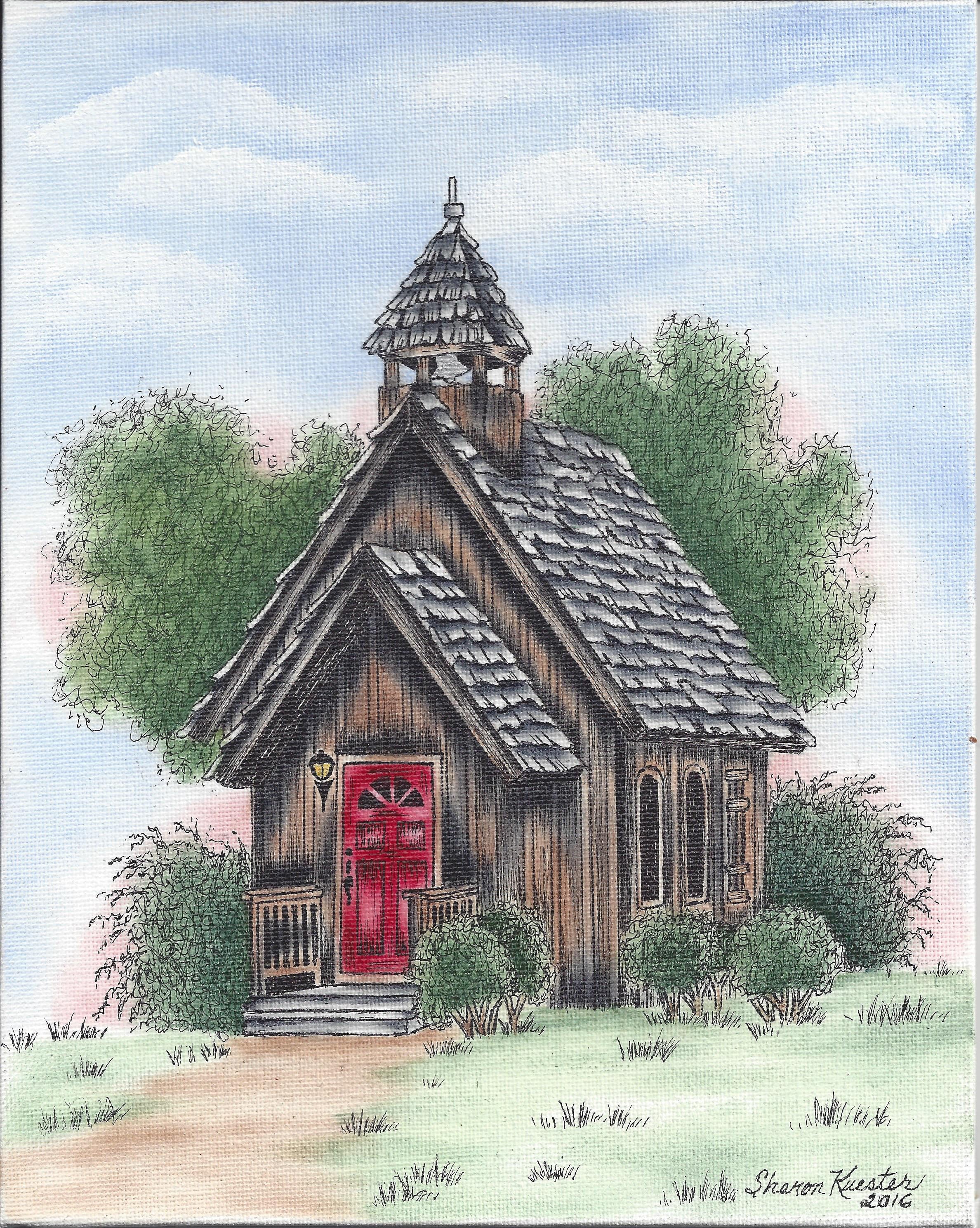 E PACKET Pen & Ink Oil Rouging - Chapel Painting Pattern, Art Kit ...