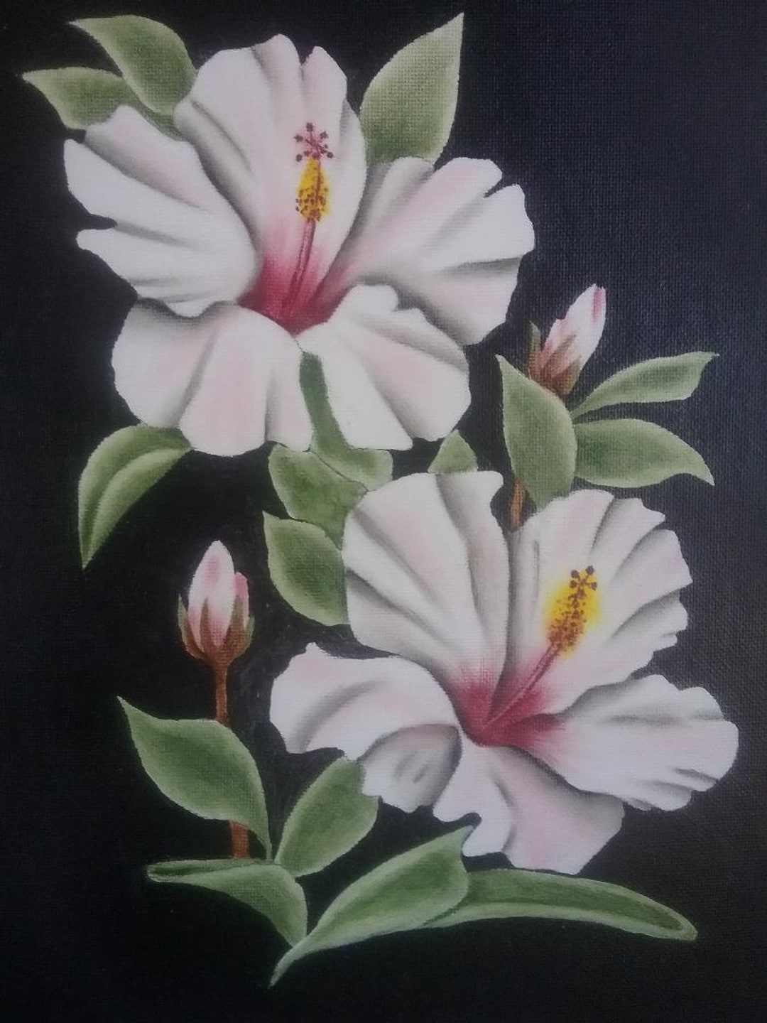 E PACKET Pen & Ink Oil Rouging - Hibiscus Flower, Art Kit, Instructionl ...
