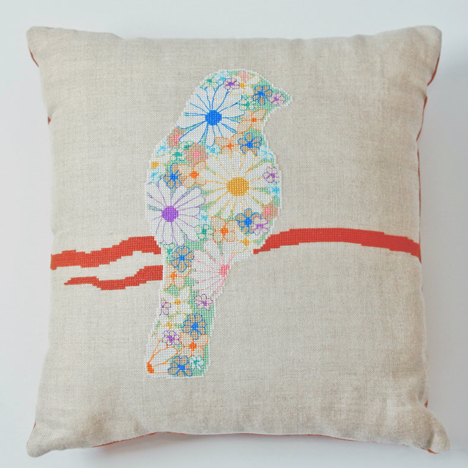 Floral Finch Cross Stitch Pdf Pattern for Download - Etsy
