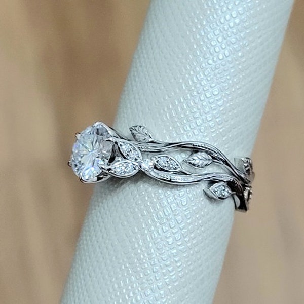 Leaf Engagement Ring - Etsy